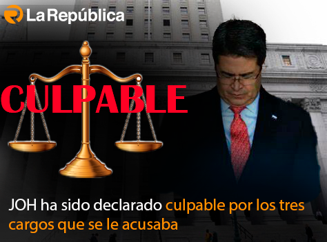 La Republica - JOH ha sido declarado culpable por los tres cargos que ...